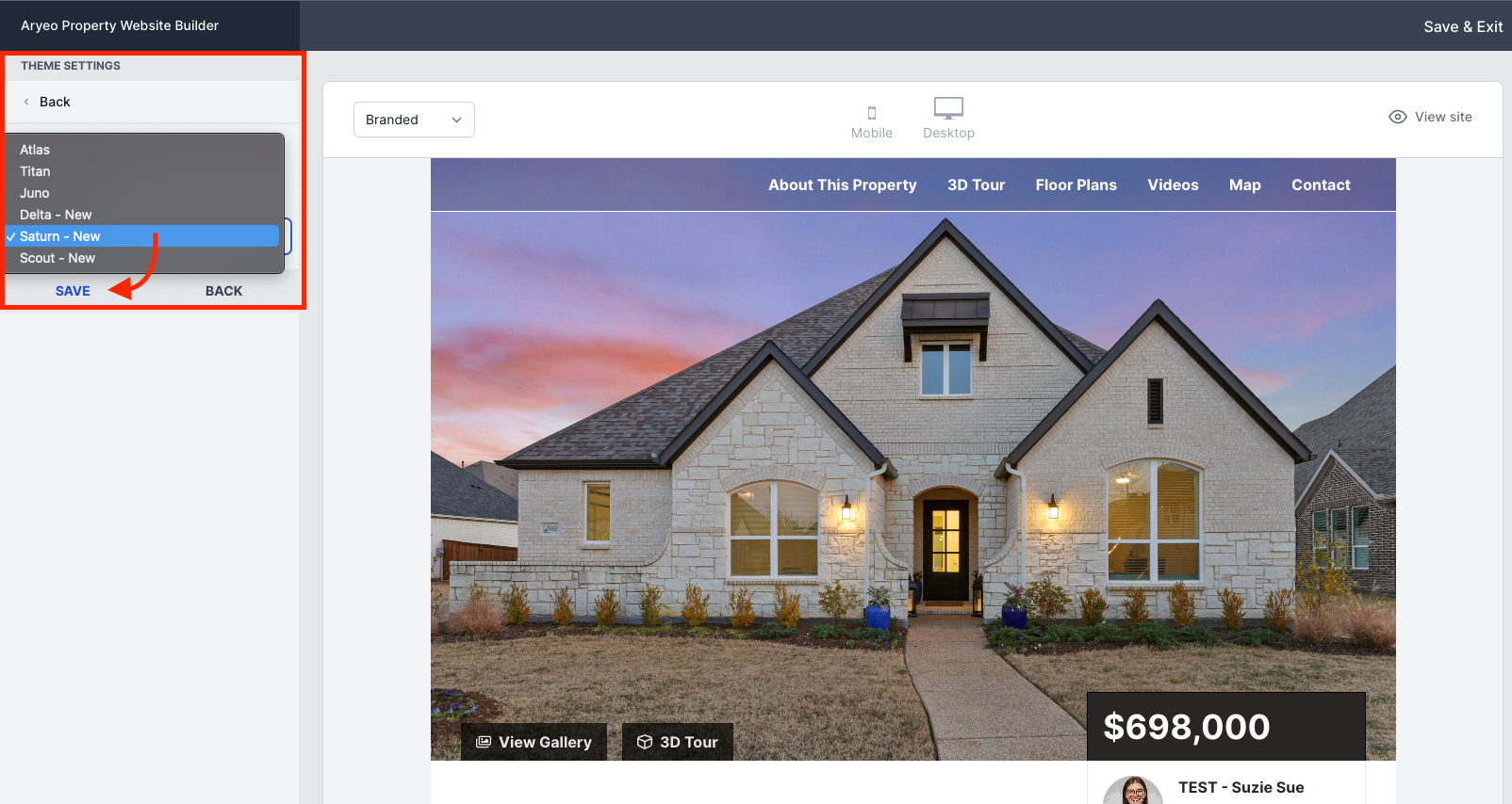 How to change the property website template – Full Package Media
